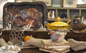 30 Creative Fall Antique Booth Display Ideas - Lost & Found Decor