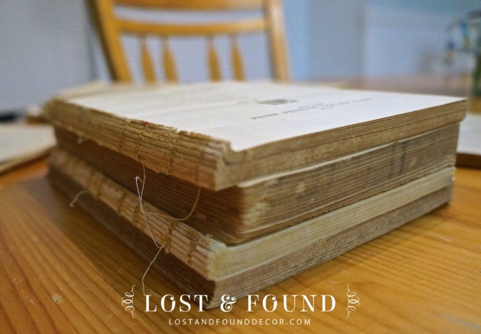 How to Make an Unbound Book Stack - Lost & Found Decor
