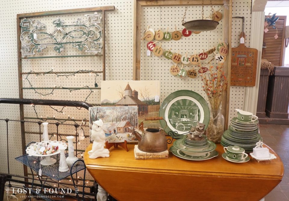 Vintage Christmas Decorations: Christmas at the Booth - Lost & Found Decor