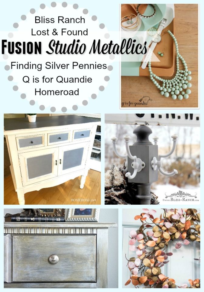 DIY Nightstand Makeover Using Fusion Studio Metallics - Lost & Found Decor