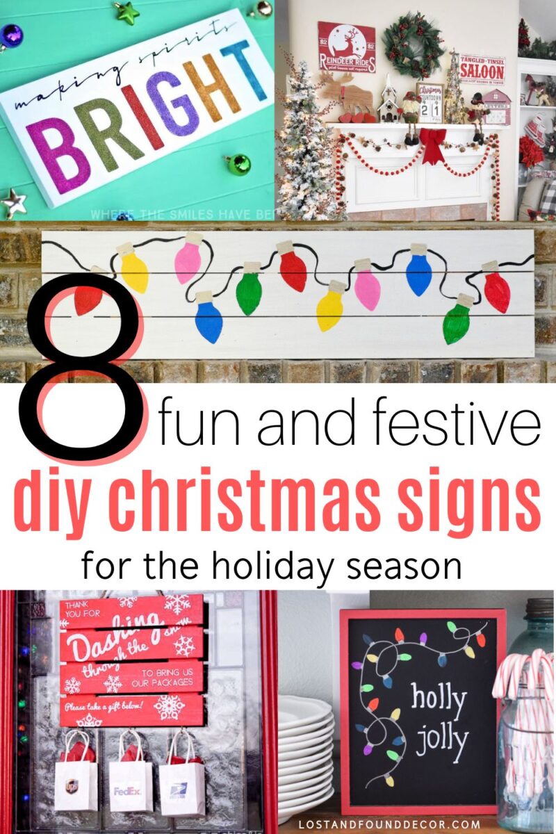 8 Fun and Festive DIY Christmas Signs for the Holiday Season - Lost ...