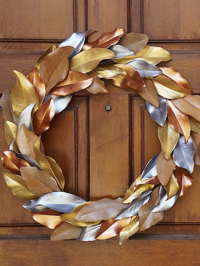 Painted Magnolia Leaf Wreath - Lost & Found Decor
