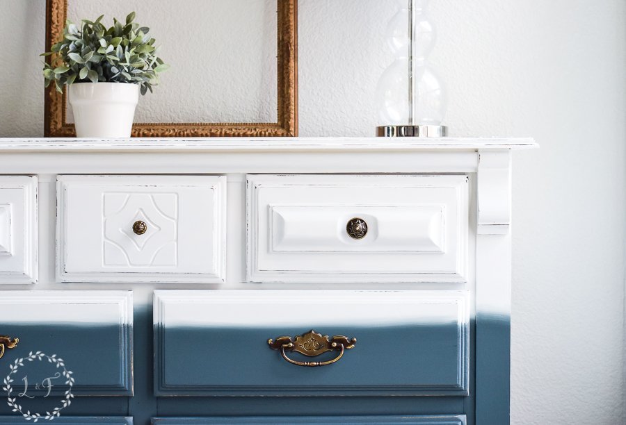 How to Paint a Dresser with a Blended Ombre Finish - Lost & Found Decor