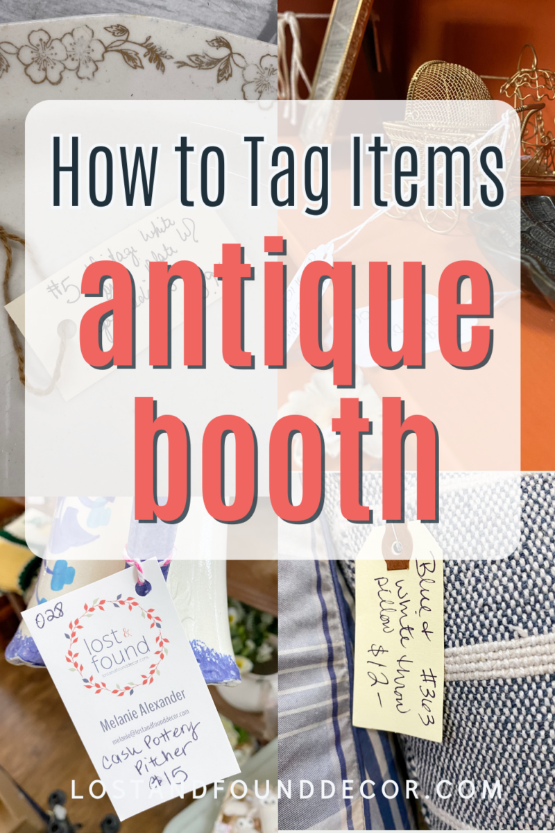 How to Tags Items in Your Antique Booth - Lost & Found Decor