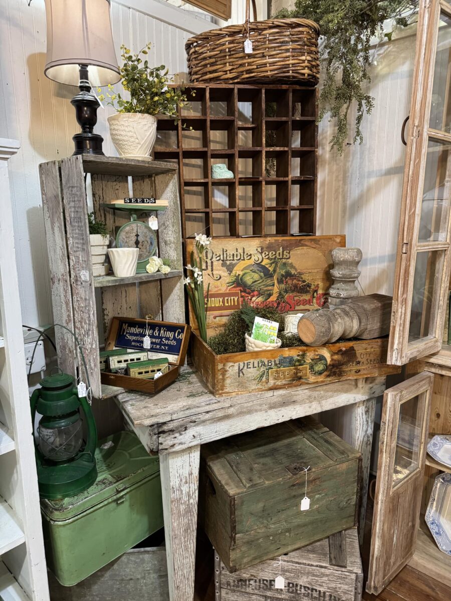 Fresh and Creative Spring Antique Booth Display Ideas - Lost & Found Decor